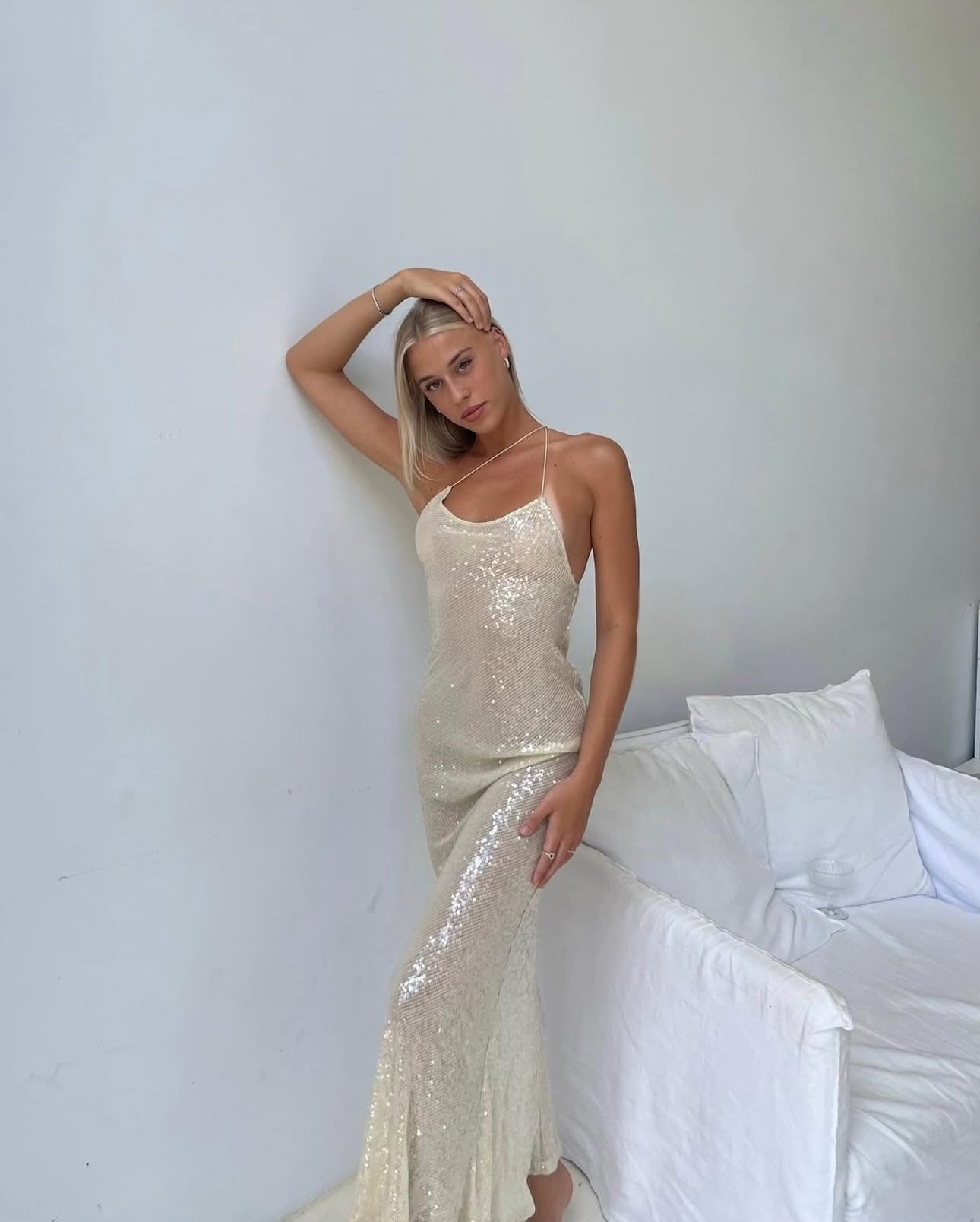 Serena Sequin Slip Maxi – TWIN ARCHIVES Serena Sequin Slip Maxi – TWIN ARCHIVES